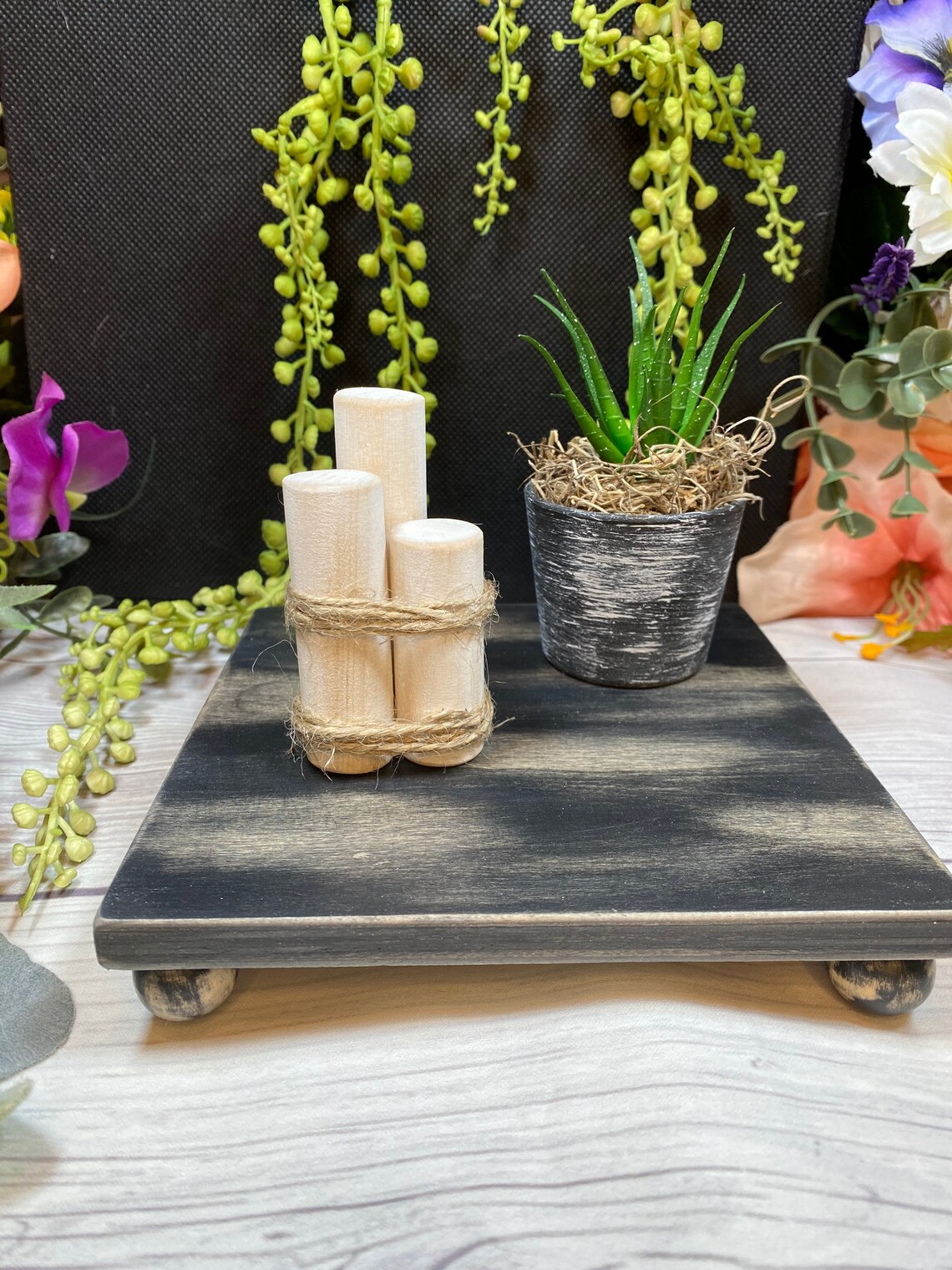 Nautical Pylon / Dock Piling / Wooden Lake Decor / Nautical Tier Tray ...