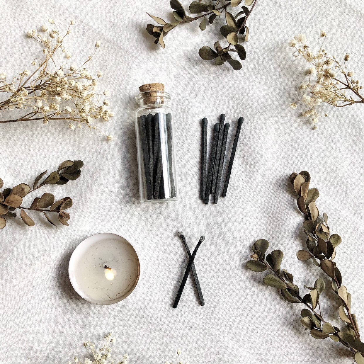 Black Matches in Glass Vial Smudging Halloween Novelty | Etsy