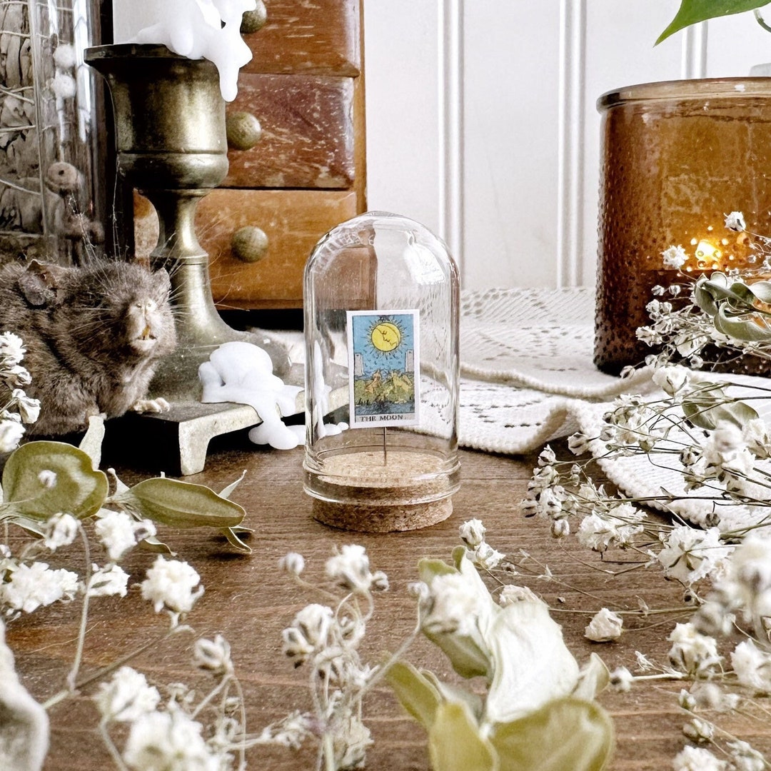Tiny Tarot Dome – the Moon, Miniature Tarot Card, Mini Tarot Card ...