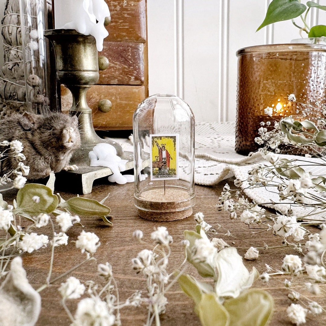 Tiny Tarot Dome – the Magician, Miniature Tarot Card, Mini Tarot Card, Curiosity, Oddity ...