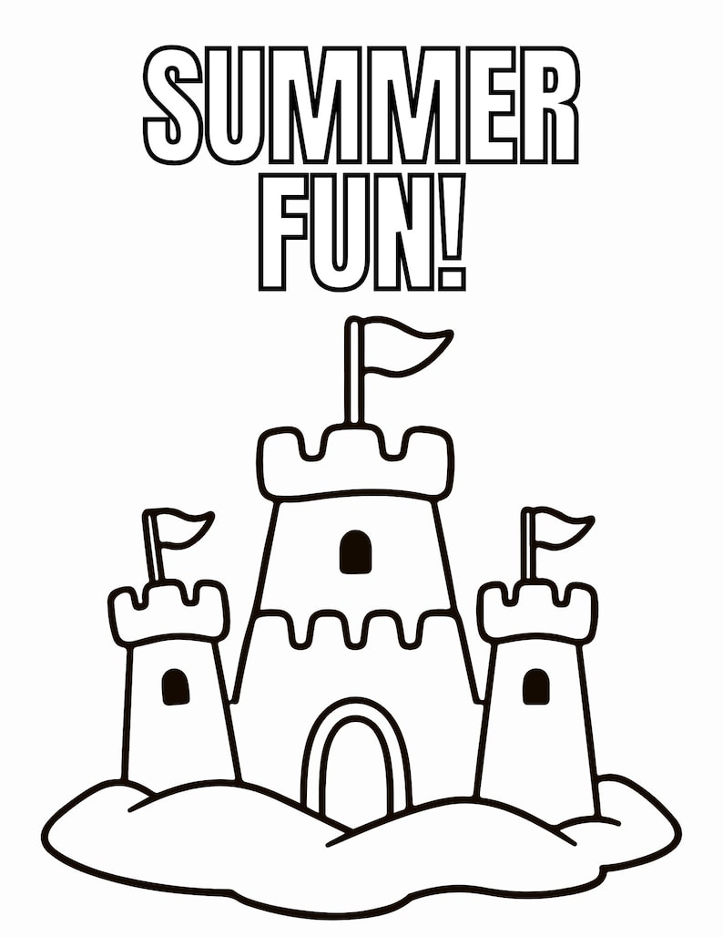 Summer Coloring Pages - Etsy Canada
