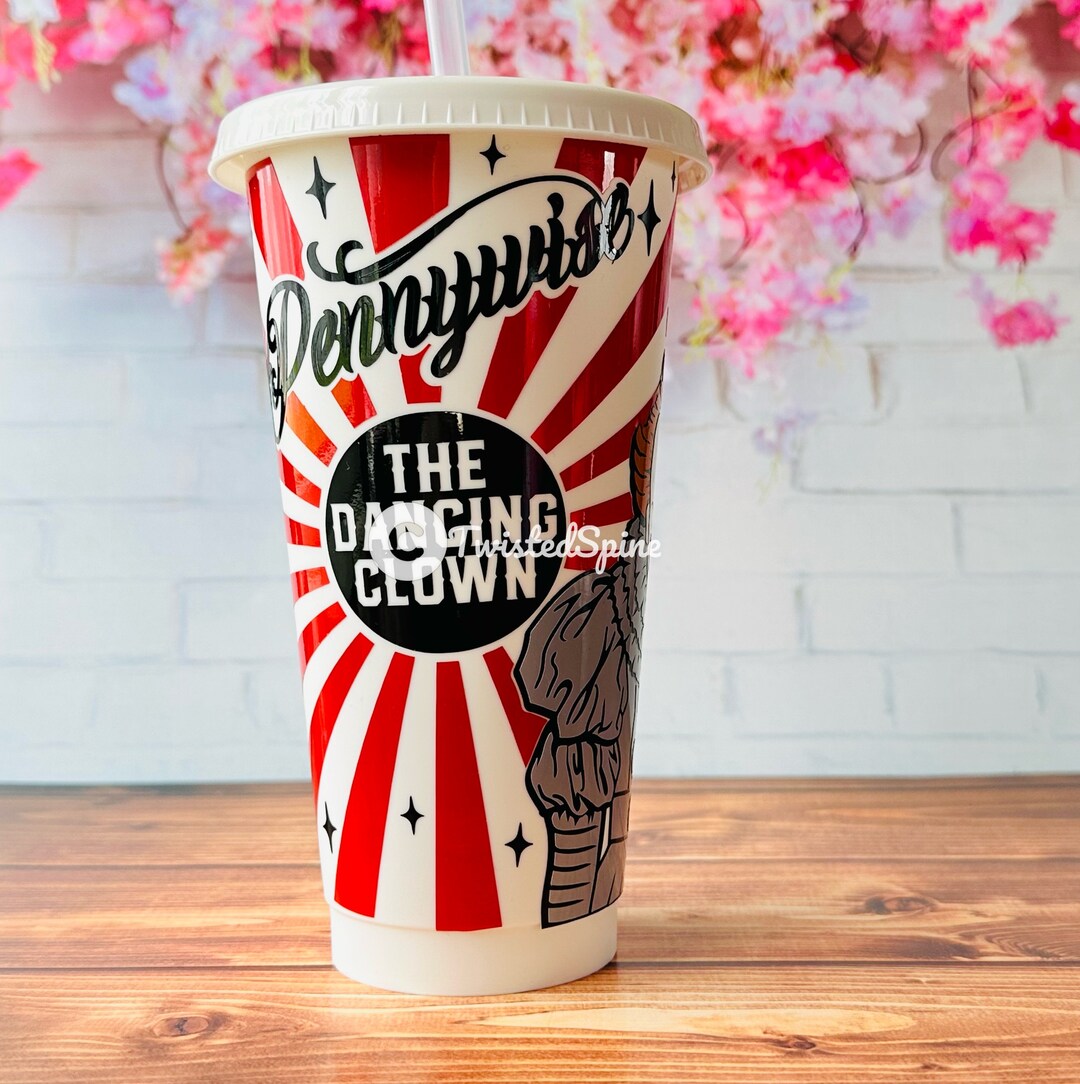 24oz Cold Cup - Pennywise the Clown - Custom Horror Movie Inspired ...