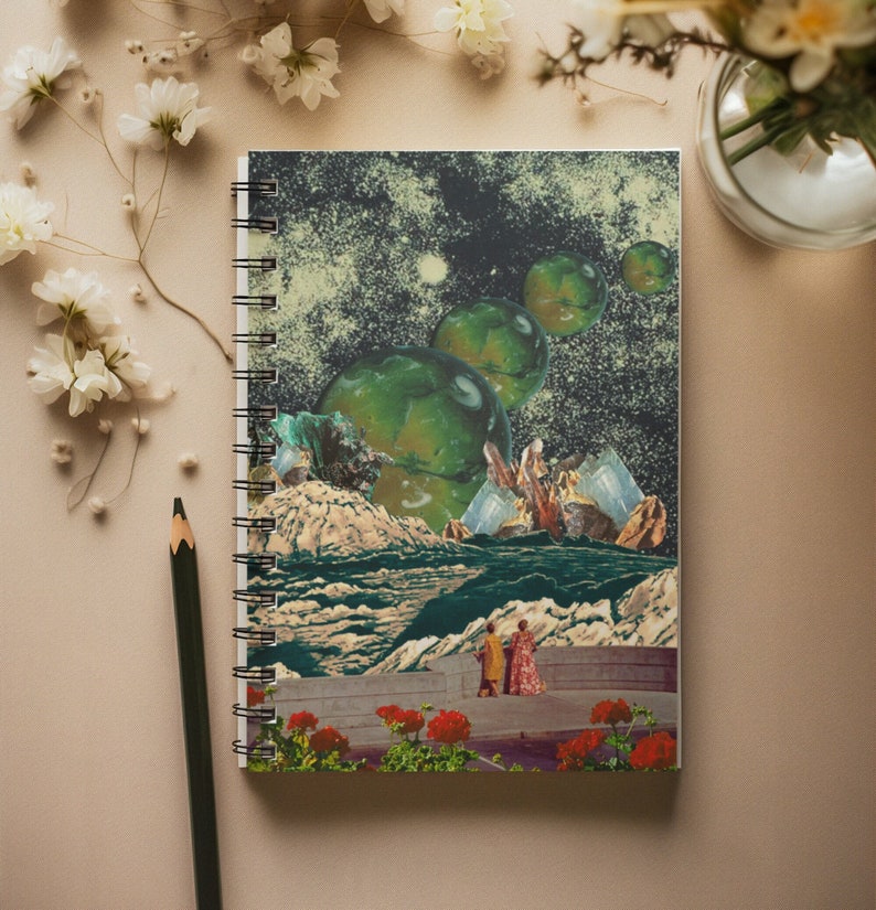 The Overlook spiral Notebook Trippy Psychedelic Retro Futurism ...