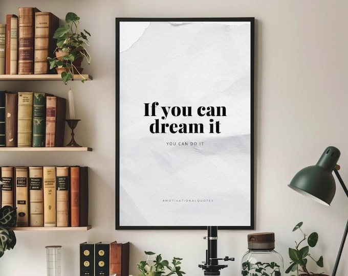 Motivation Poster, Motivational Wall Art Print, Inspirational Quote ...