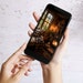 Cozy Fireplace Nook Phone Wallpaper: Fall Smartphone Background ...