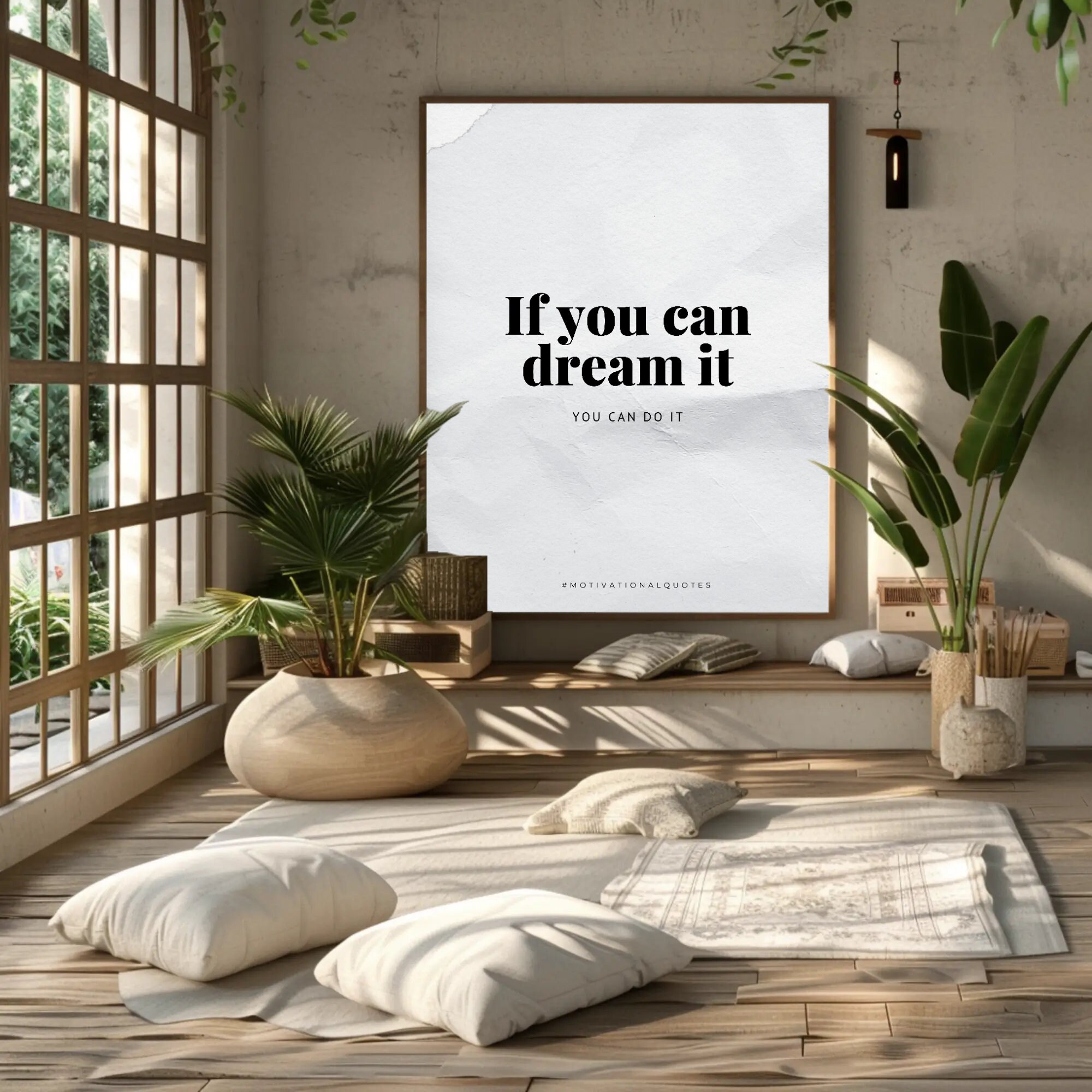 Motivational Wall Art Print, Inspirational Quote Decor, Achieve Your ...