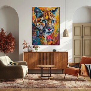 Puma Wall Art: Instant Digital Download Panther Portrait, Wild Animals ...