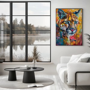 Puma Wall Art: Instant Digital Download Panther Portrait, Wild Animals ...