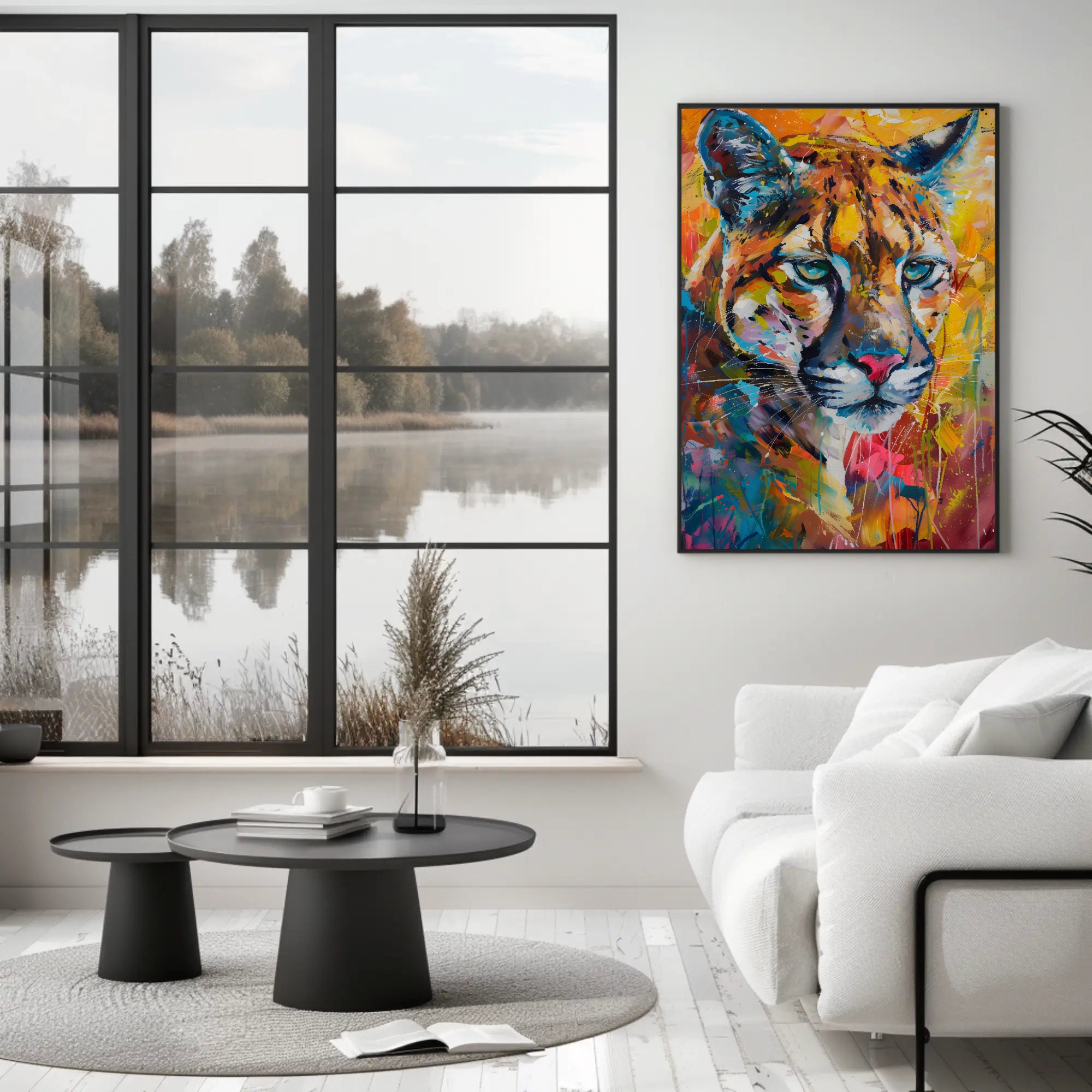 Puma Wall Art: Instant Digital Download Panther Portrait, Wild Animals ...