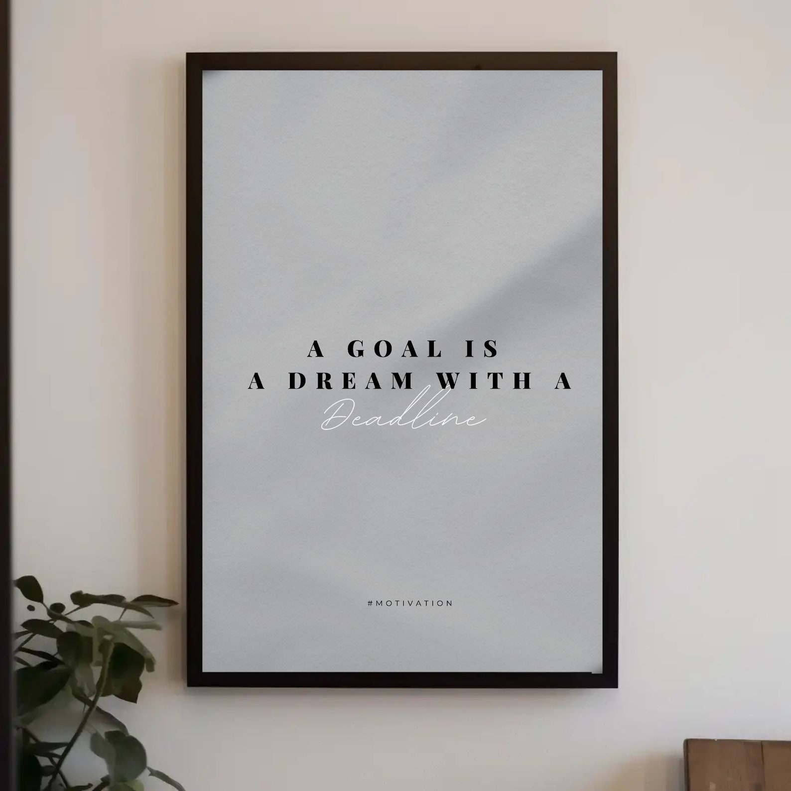 Motivation Poster, Motivational Wall Art Print, Inspirational Quote ...