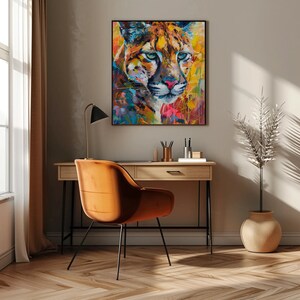 Puma Wall Art: Instant Digital Download Panther Portrait, Wild Animals ...