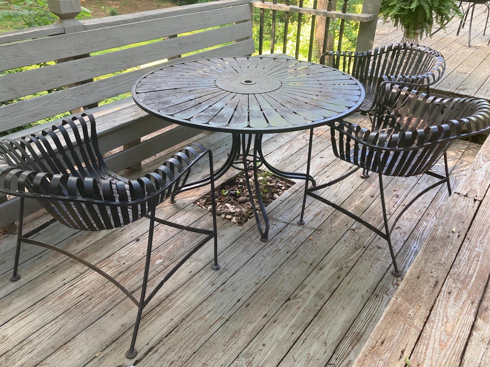 Russell Woodard Strap Iron Table and Chairs Circa 1950 - Etsy