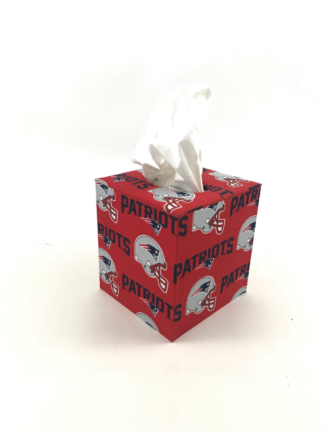 Tissue Box Cover Made With New England Patriots Fabric - Etsy
