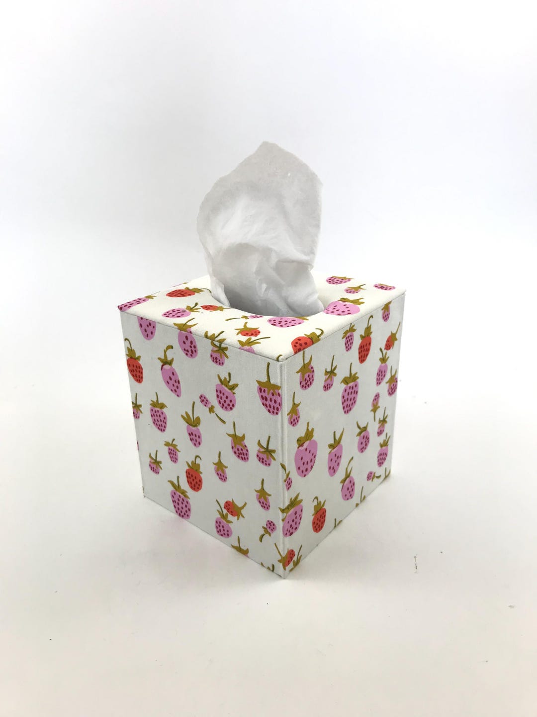 Strawberry Tissue Box Cover - Etsy