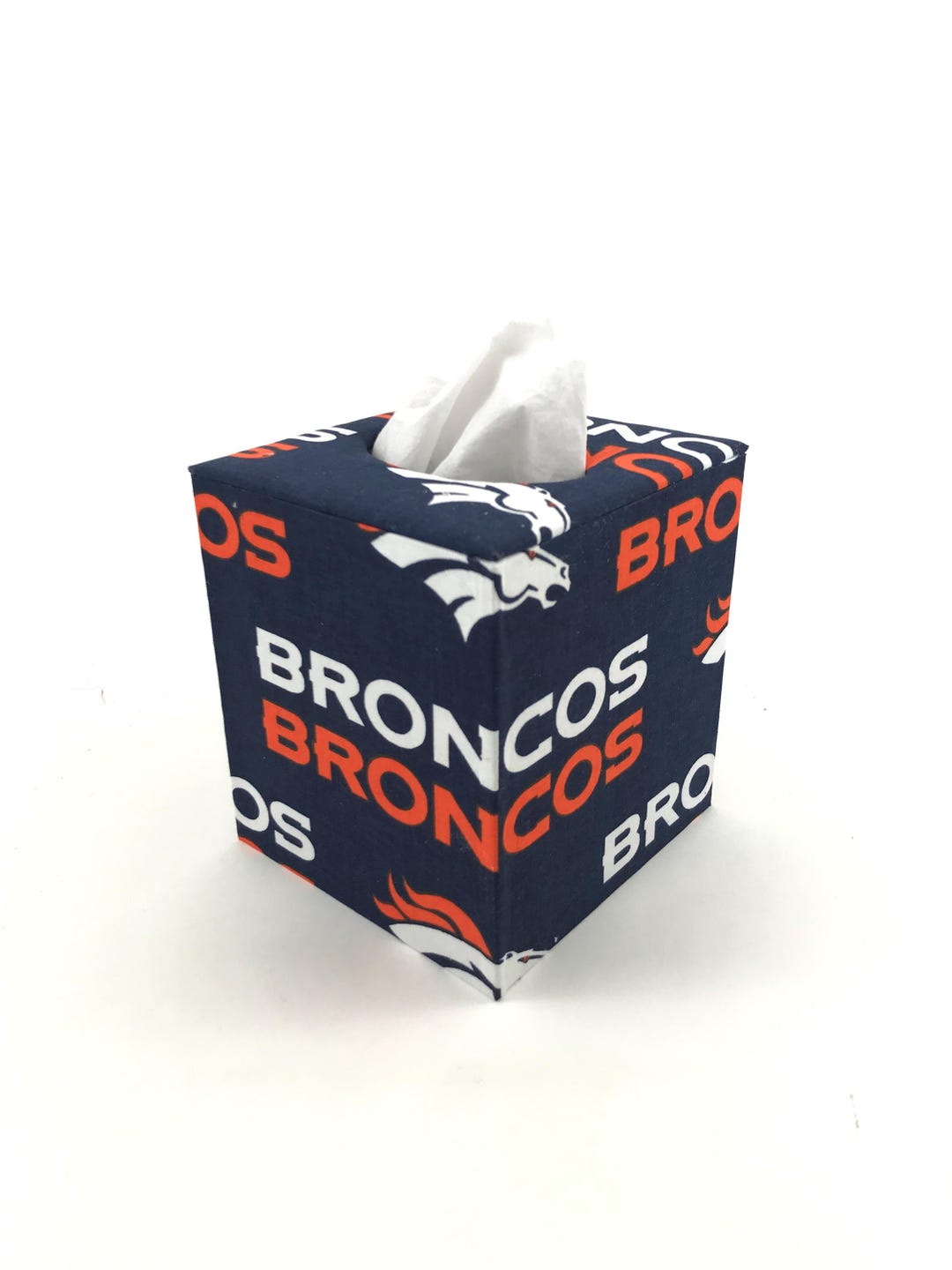 Tissue Box Cover Made With Broncos Fabric - Etsy