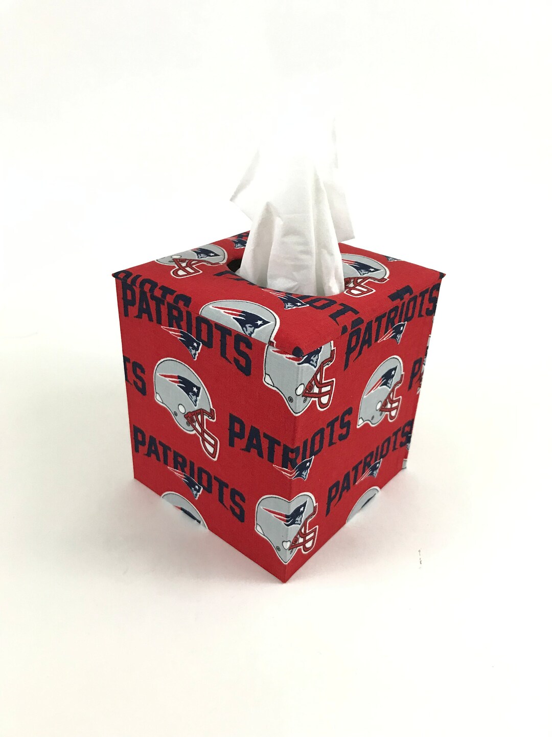 Tissue Box Cover Made With New England Patriots Fabric - Etsy