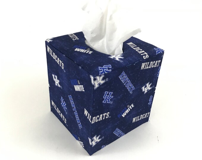 Tissue Box Cover Made With University of Kentucky Wildcats Fabric - Etsy
