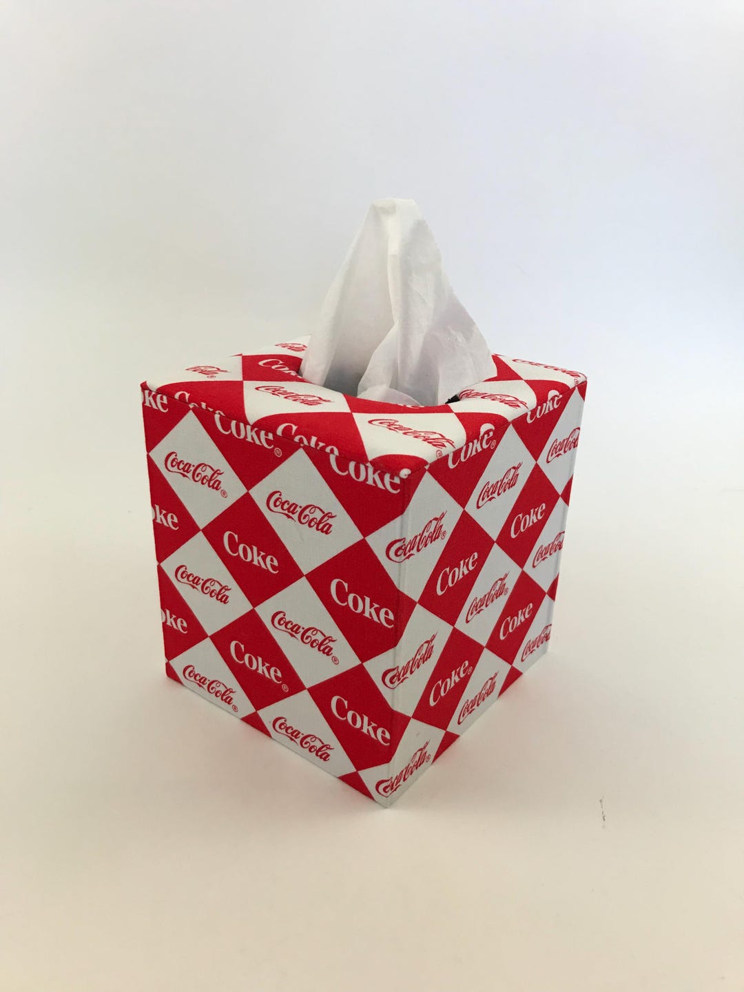 Tissue Box Cover Made With Coca Cola Fabric - Etsy