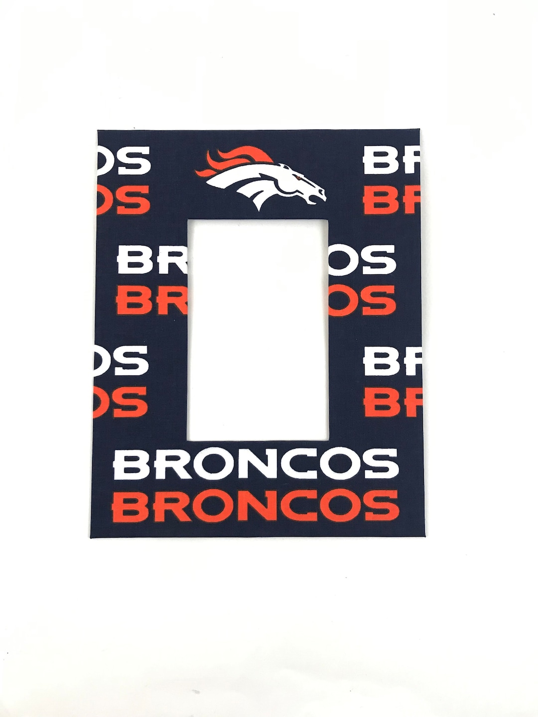 Sports Fan Photo Mat Made With Denver Broncos Fabric - Mat Only (does ...