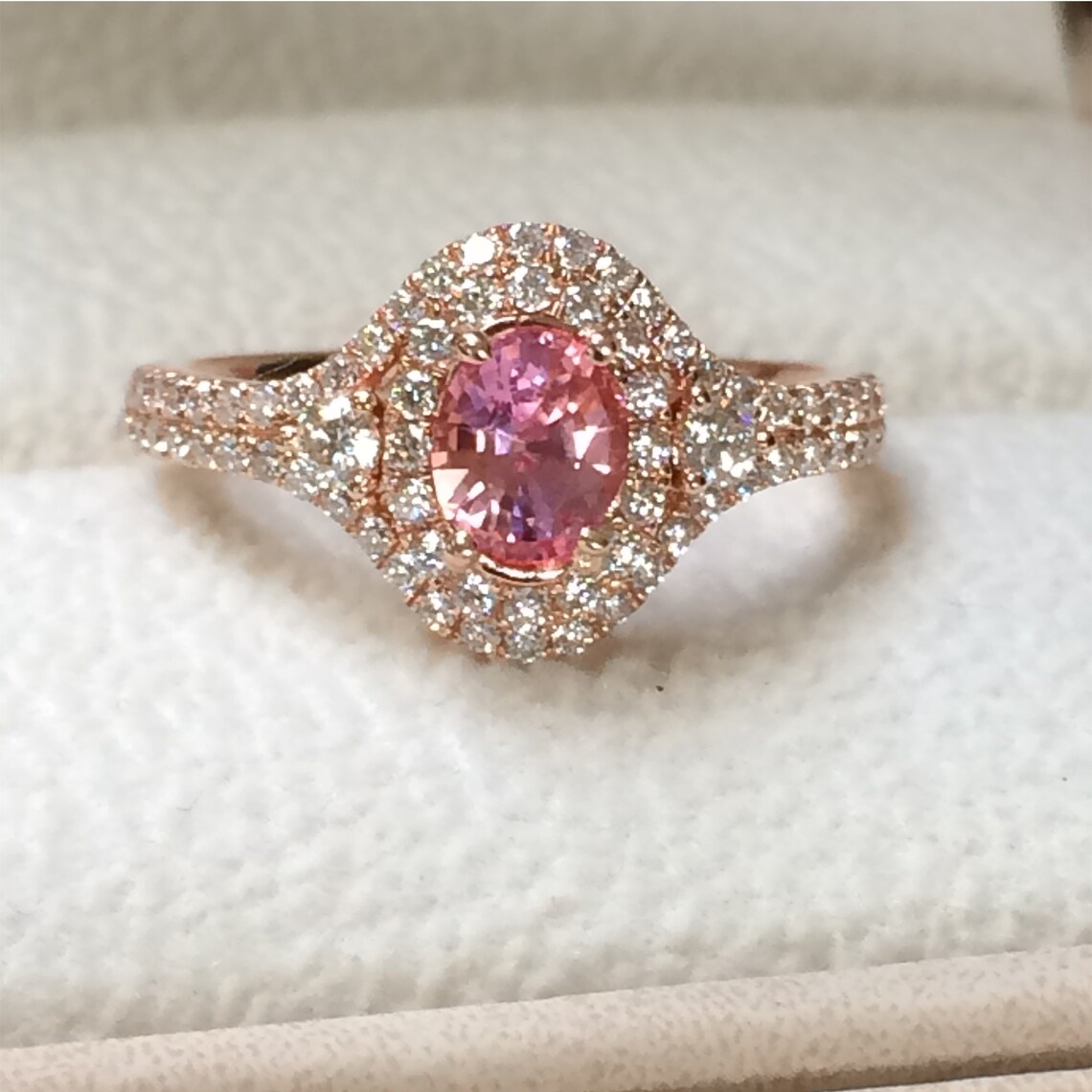 Rare Natural Padparadscha Sapphire Ring Unheated | Etsy