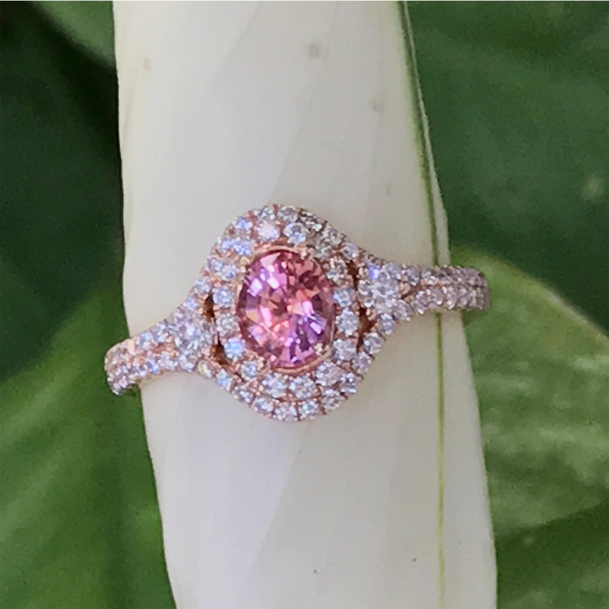 Rare Natural Padparadscha Sapphire Ring Unheated | Etsy