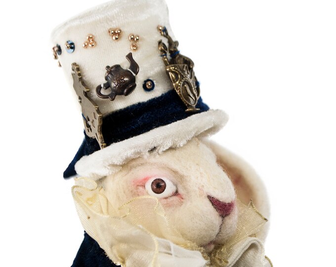 Alice in Wonderland White Rabbit Needle Felted Rabbit Toy Wonderland ...