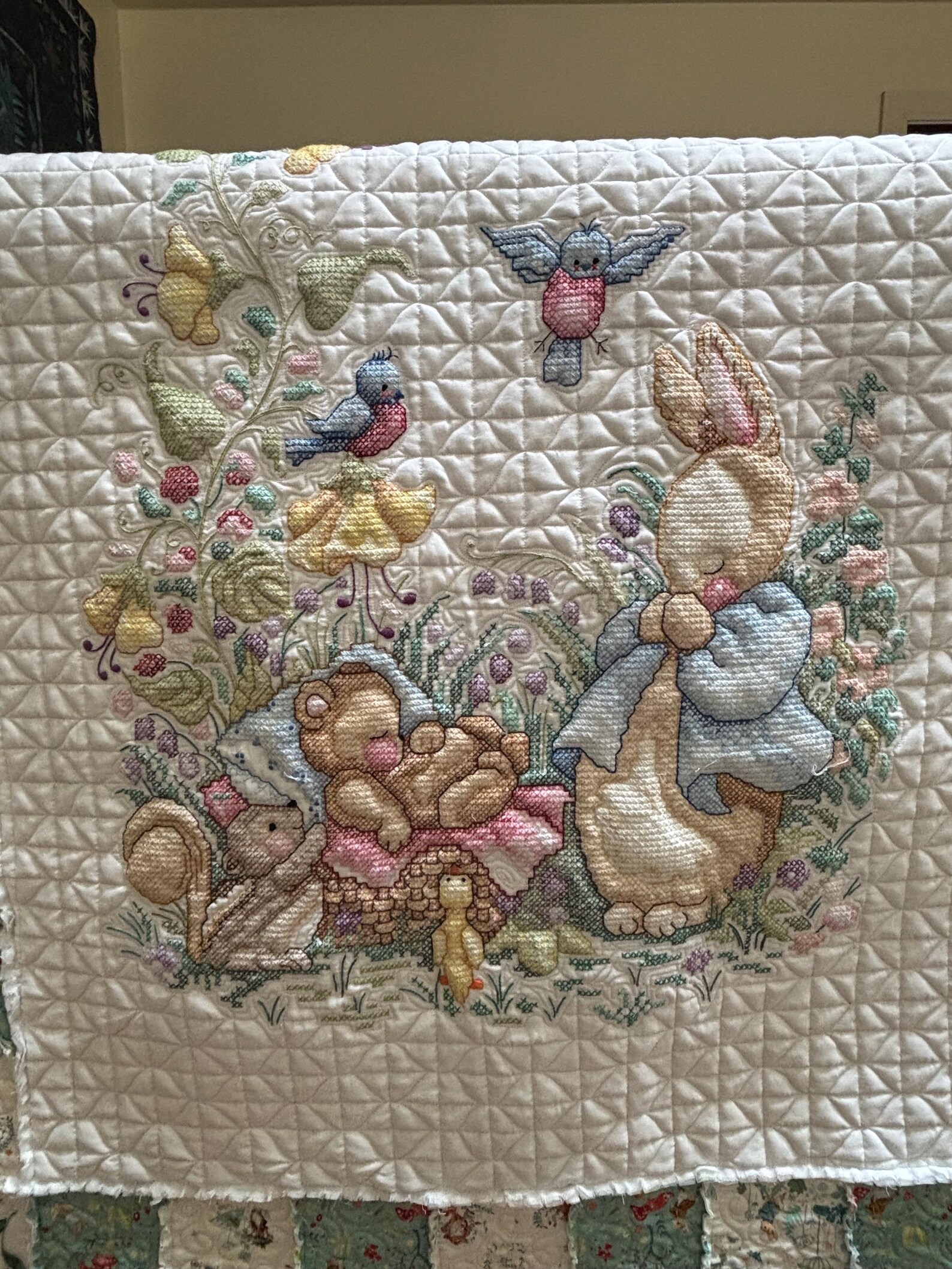 Heirloom Peter Rabbit Baby Quilt, Easter Quilt, Throw Quilt - Etsy