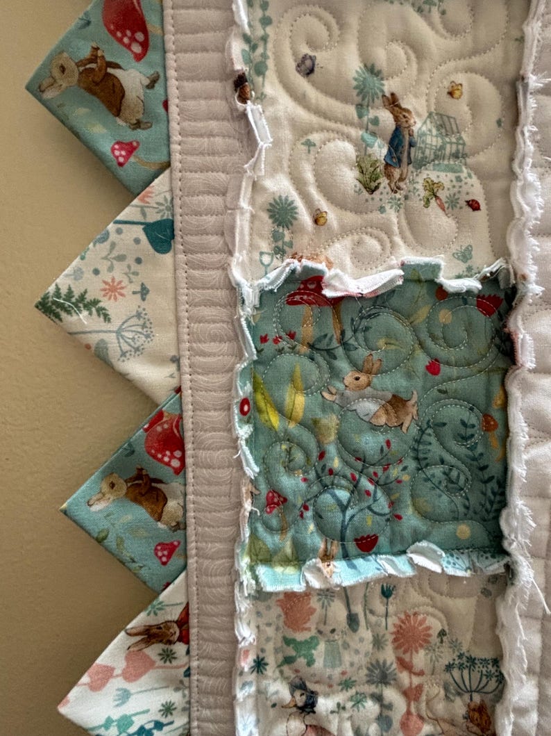 Heirloom Peter Rabbit Baby Quilt, Easter Quilt, Throw Quilt - Etsy
