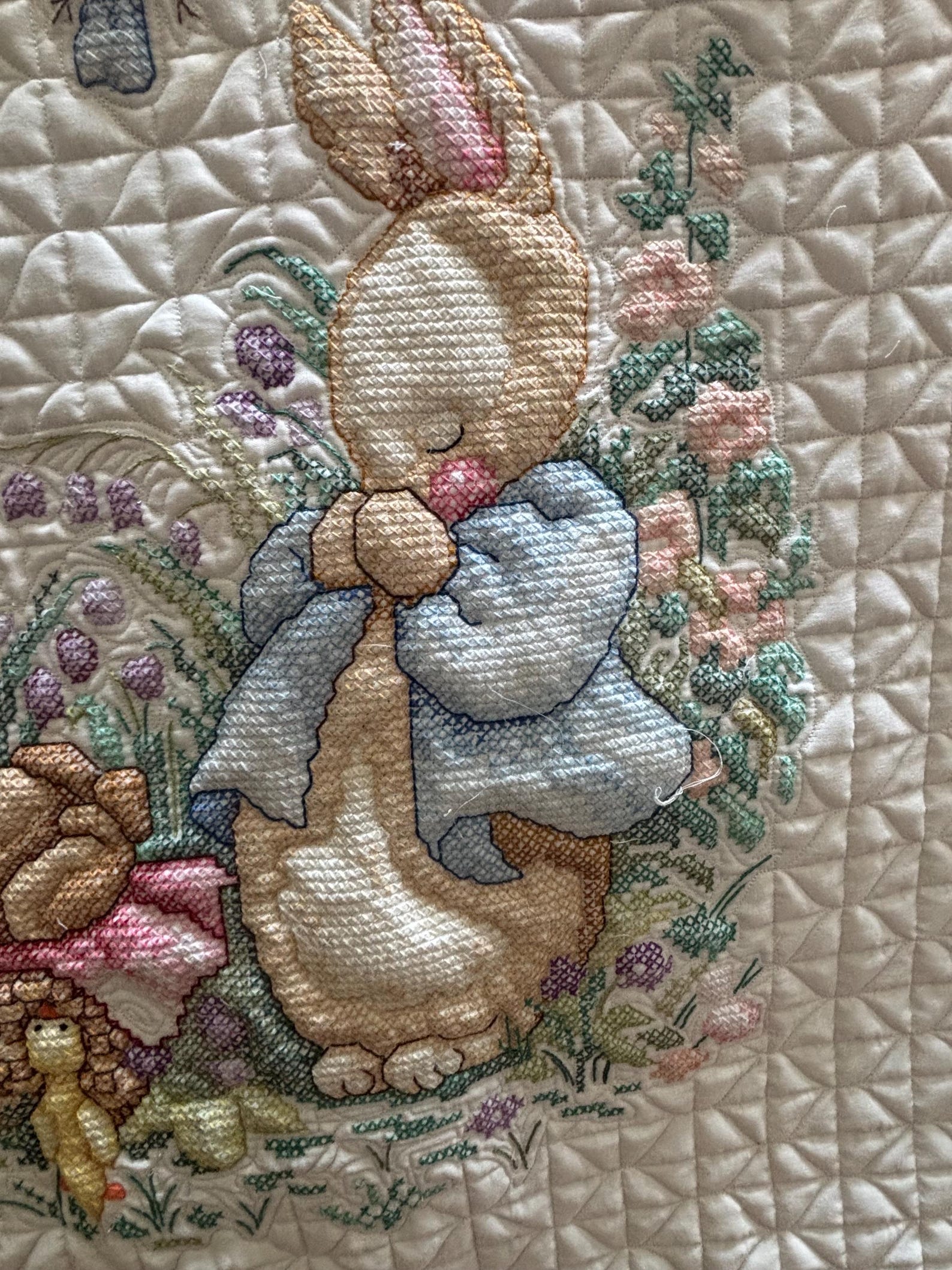Heirloom Peter Rabbit Baby Quilt, Easter Quilt, Throw Quilt - Etsy