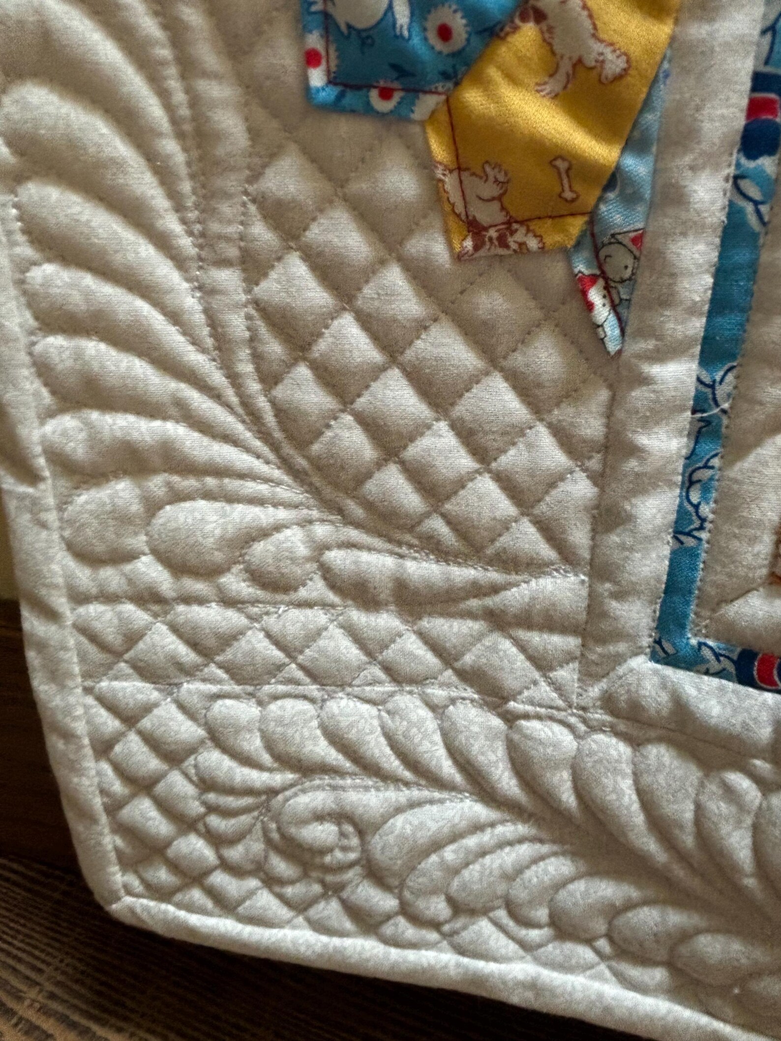 Quilted Vintage Linen Baby Quilt - Etsy