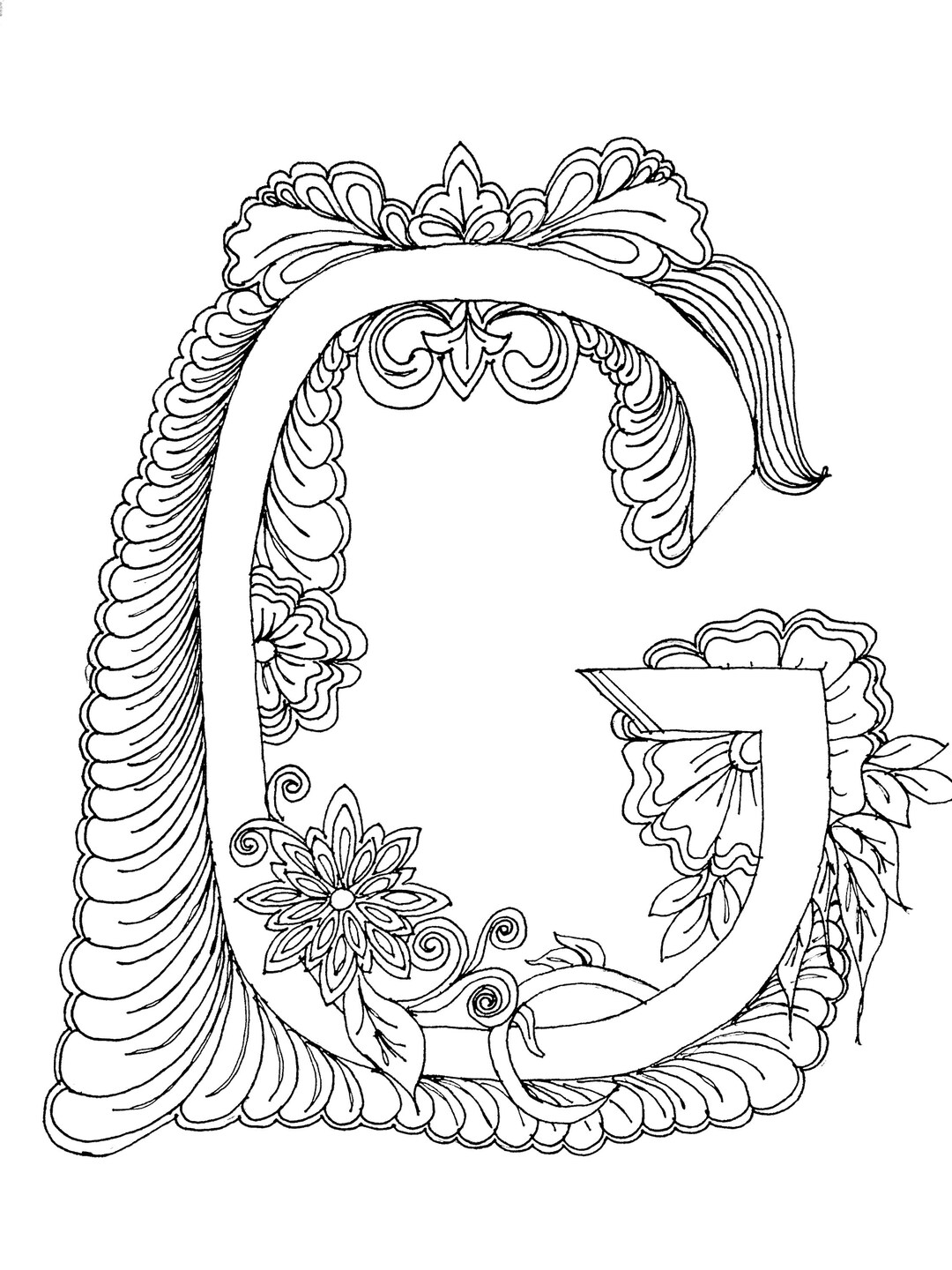 Monogram Letter g Quilting Pattern - Etsy