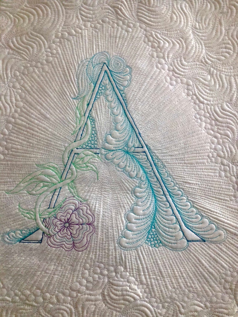Custom Made to Order Quilted Monogram Wall Hangings - Etsy