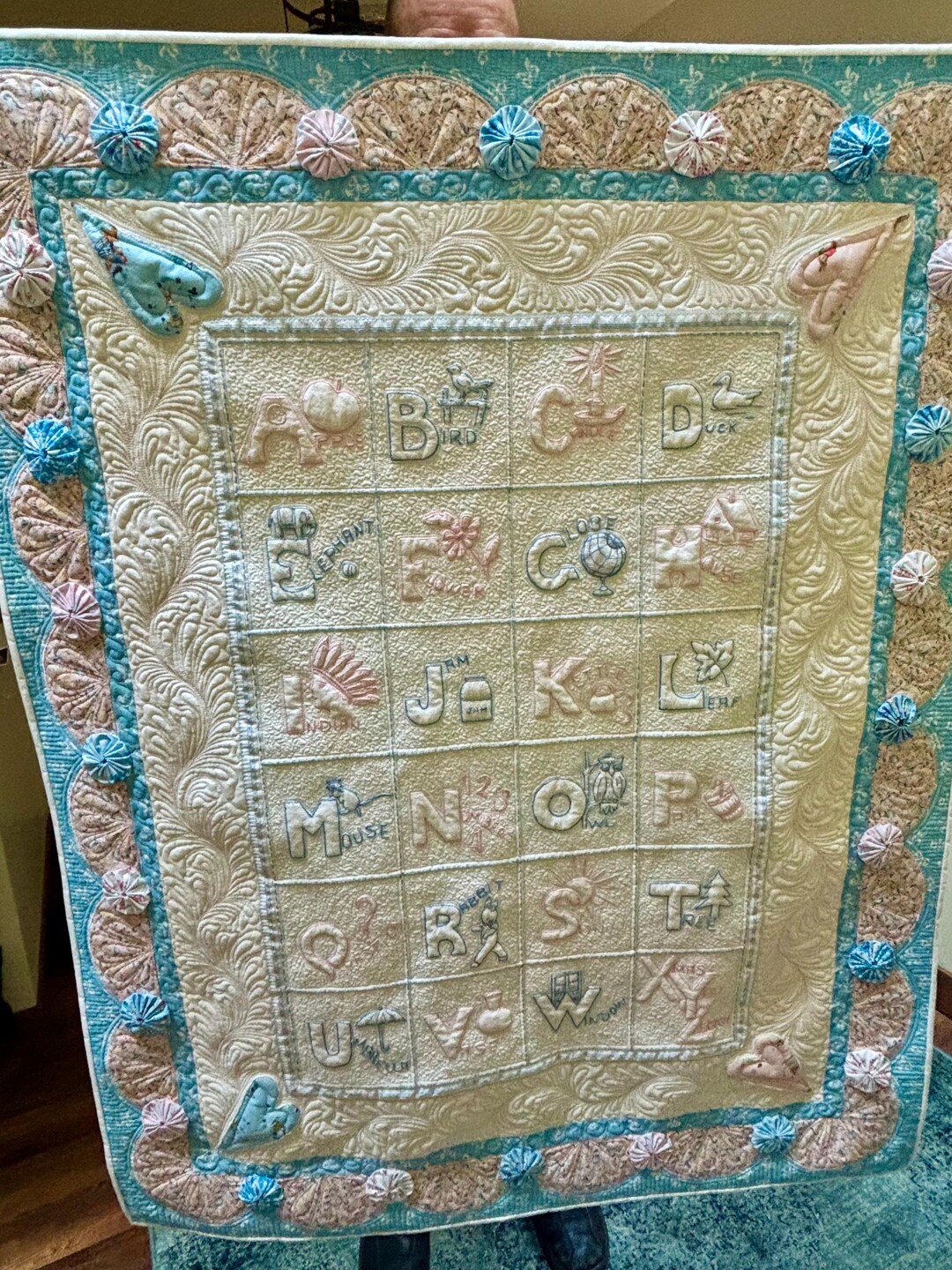 Quilted Vintage Linen Baby Quilt - Etsy