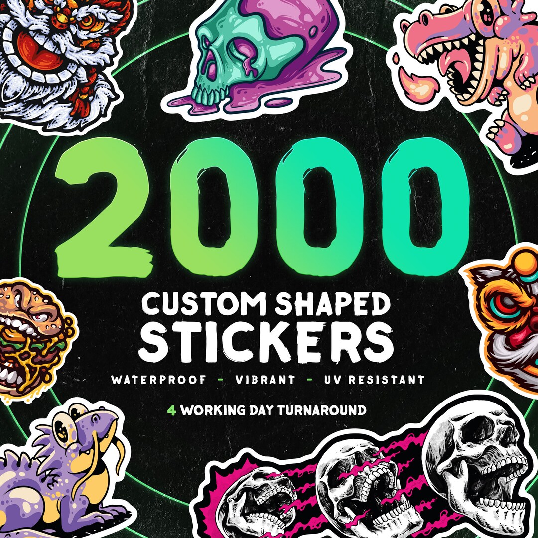 2000x Custom Shaped Vinyl Stickers your Design - Etsy