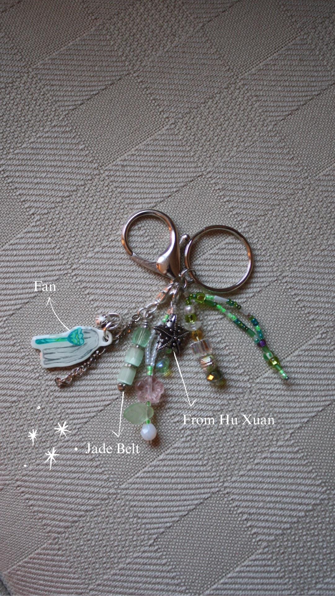 TGCF Shi Qingxuan, Wind Master Beefleaf Beaded Keychain / Bag Charm - Etsy