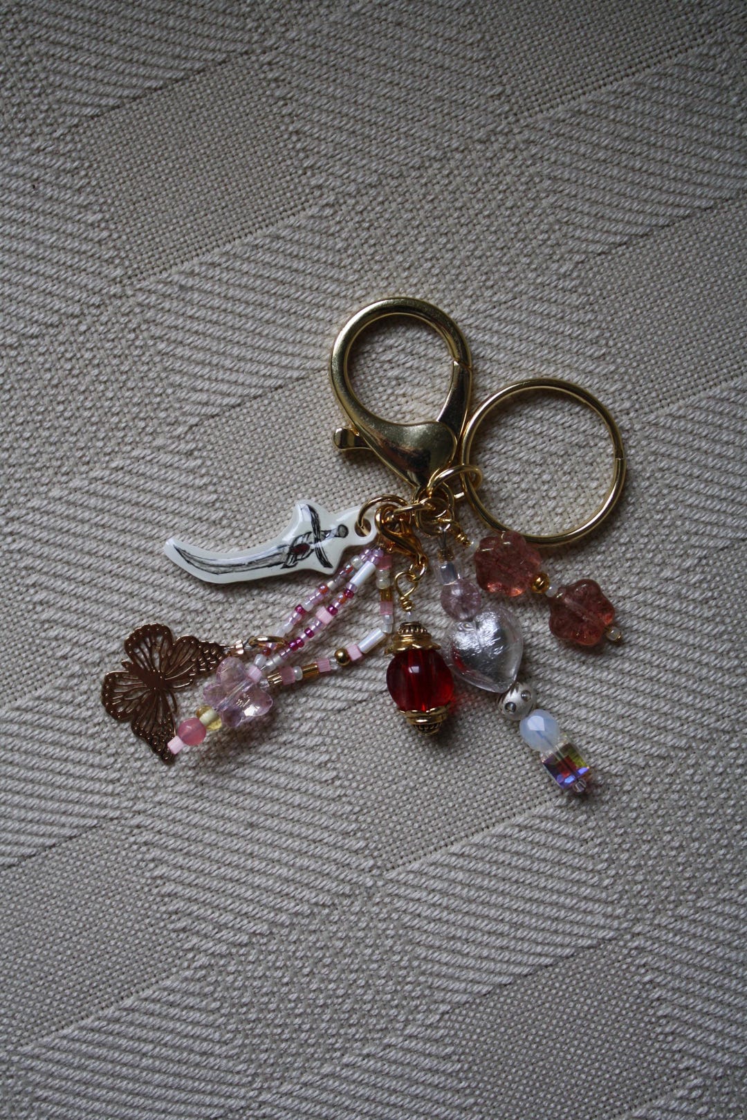 TGCF Xie Lian Hualian Beaded Butterfly Keychain / Bag Charm - Etsy