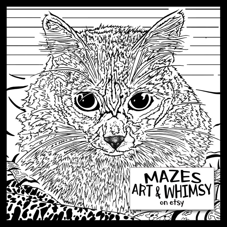 Printable Cat Maze - Etsy