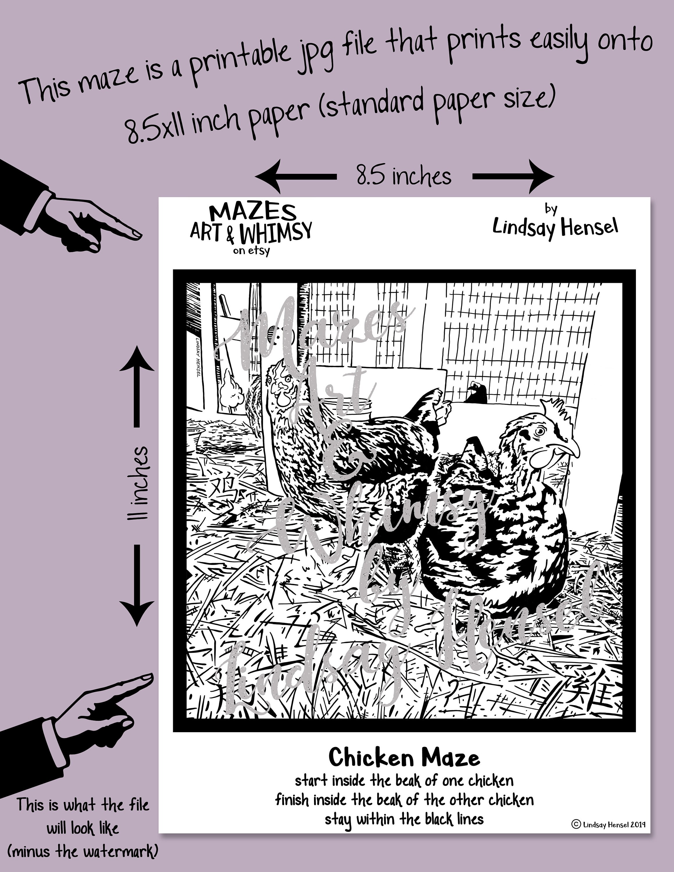 Printable Chicken Mazes