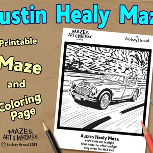 Printable Austin Healy Maze - Etsy