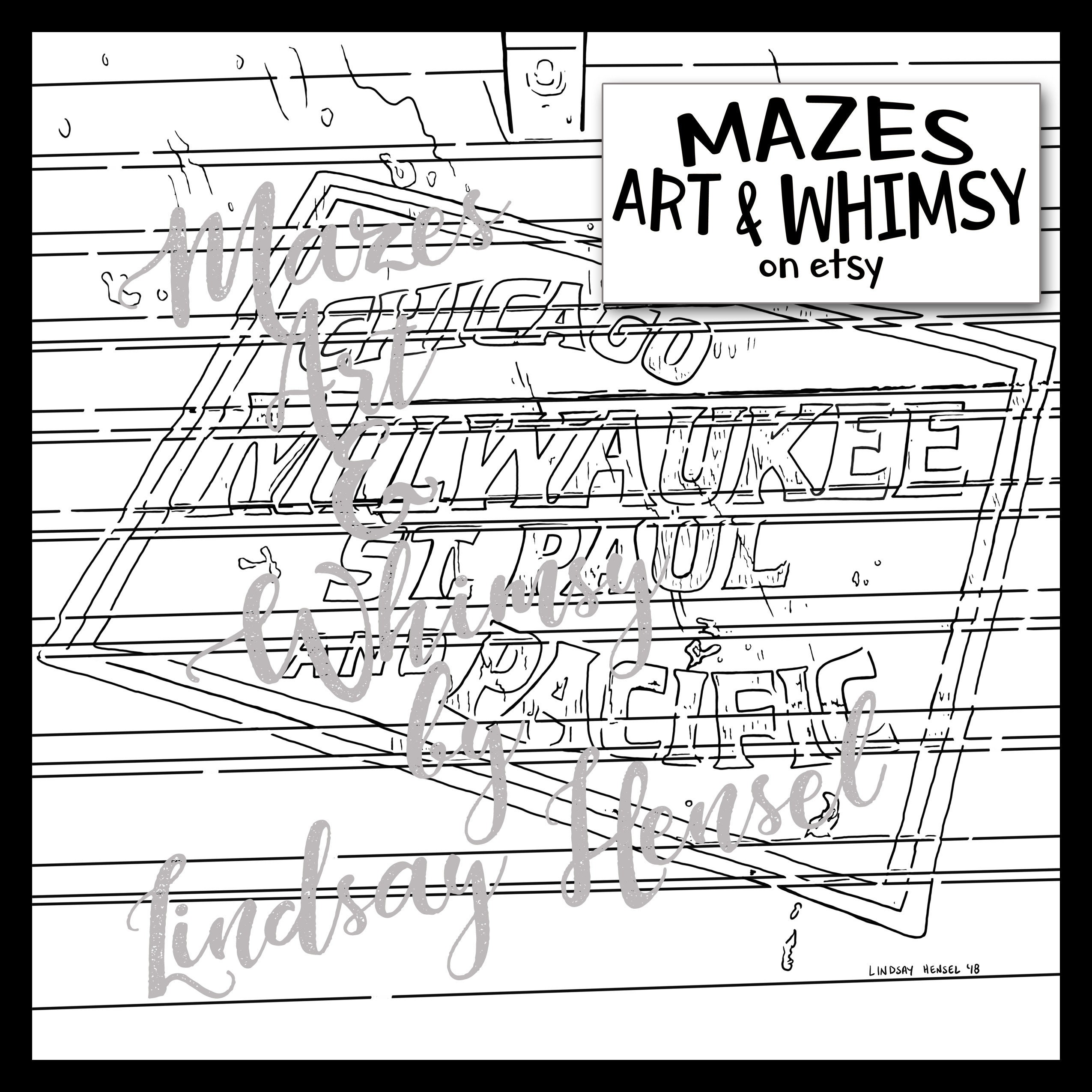 Printable Railroad Maze - Etsy