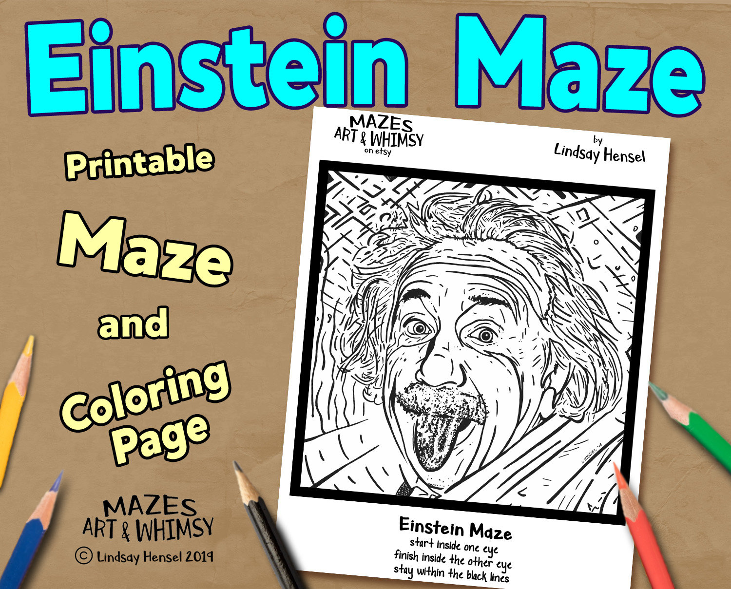 Printable Einstein Maze - Etsy