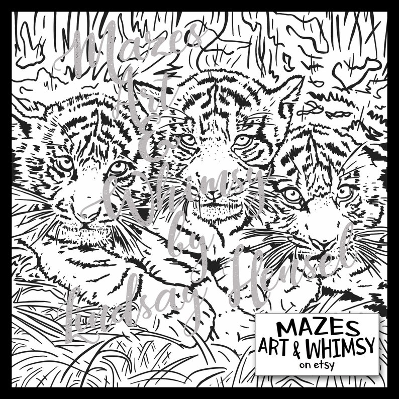 Printable Tiger Maze - Etsy