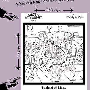 Printable Basketball Maze - Etsy