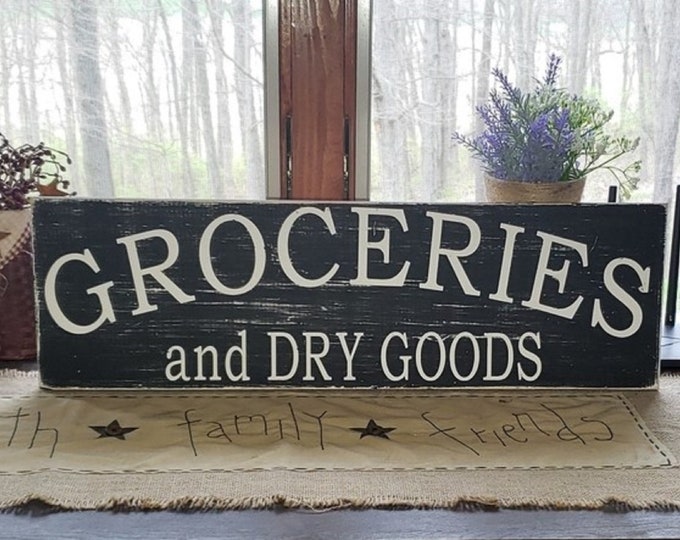 BRAND NEW Handmade grocery and Dry Goods Sign - Etsy