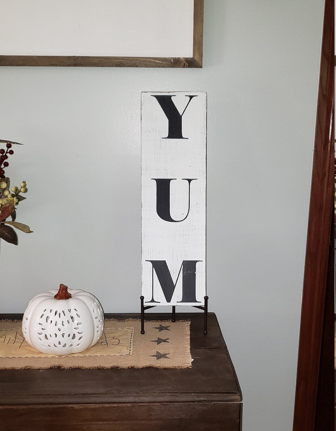 New Handmade Wooden Farmhouse YUM Sign - Etsy