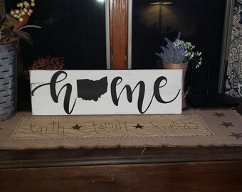 Home State Wall Art Home State Sign State Art Wood Sign - Etsy