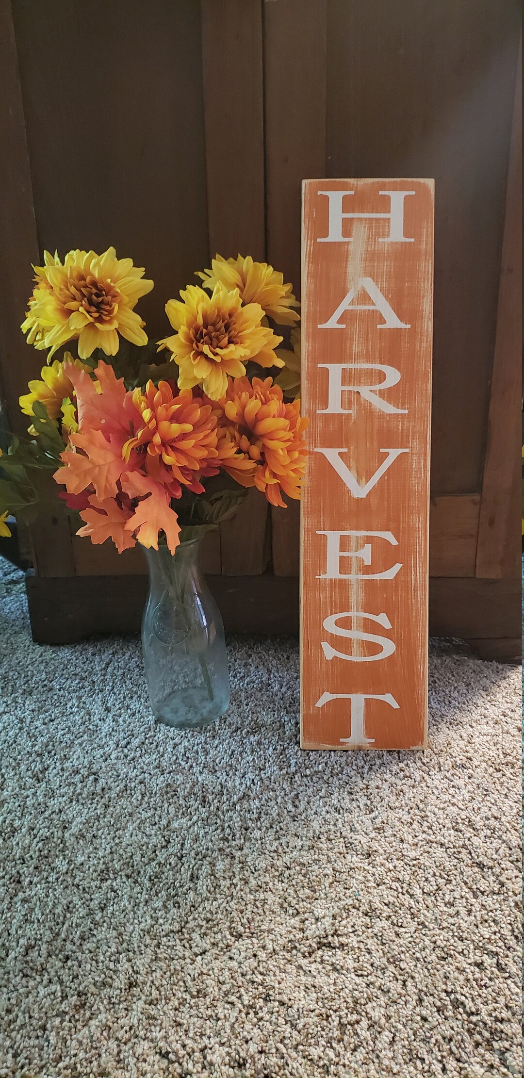 NEW Primitive Rustic Vertical HARVEST Fall Sign Decor! - Etsy