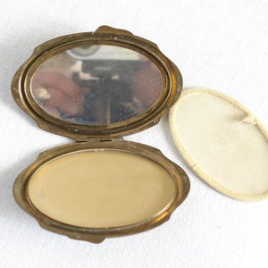 Vintage Celluloid Compact Powder With Mirror, Antique Powder Box - Etsy