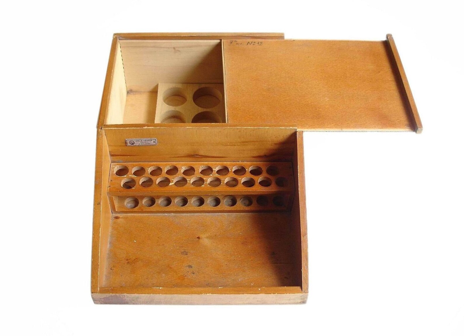 Vintage Laboratory Wood Storage Box Organizer. Portable Chemistry Lab ...
