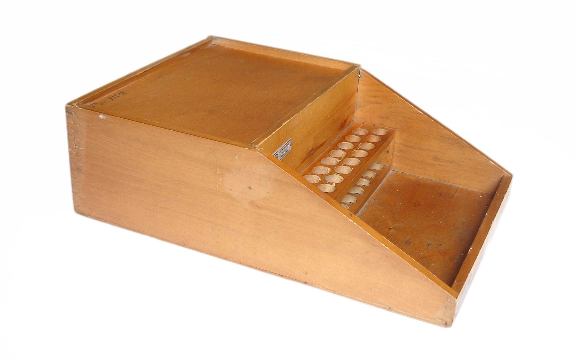 Vintage Laboratory Wood Storage Box Organizer. Portable Chemistry Lab ...